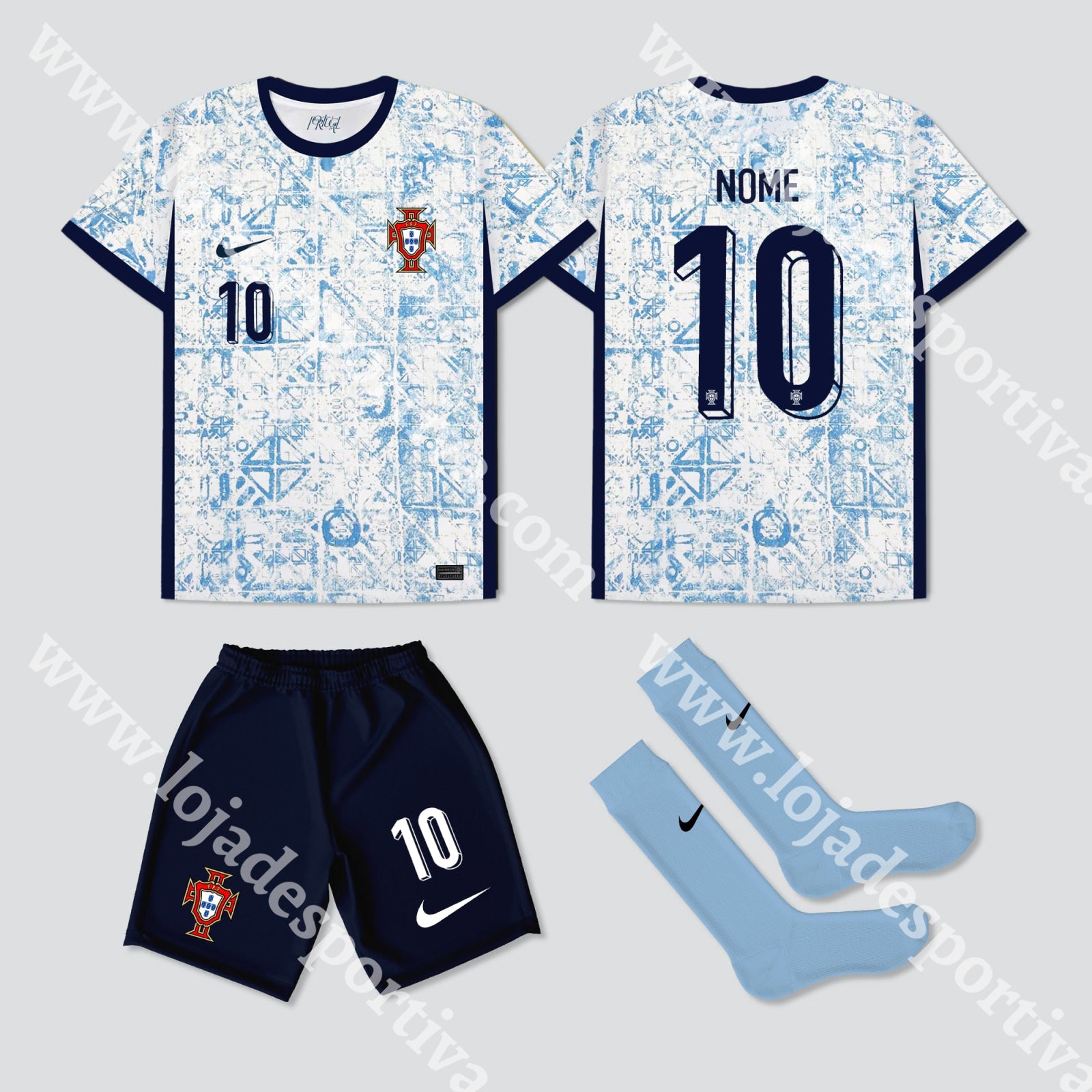 KIT CRIANÇA ALTERNATIVO PORTUGAL EURO 2024 – Loja Desportiva